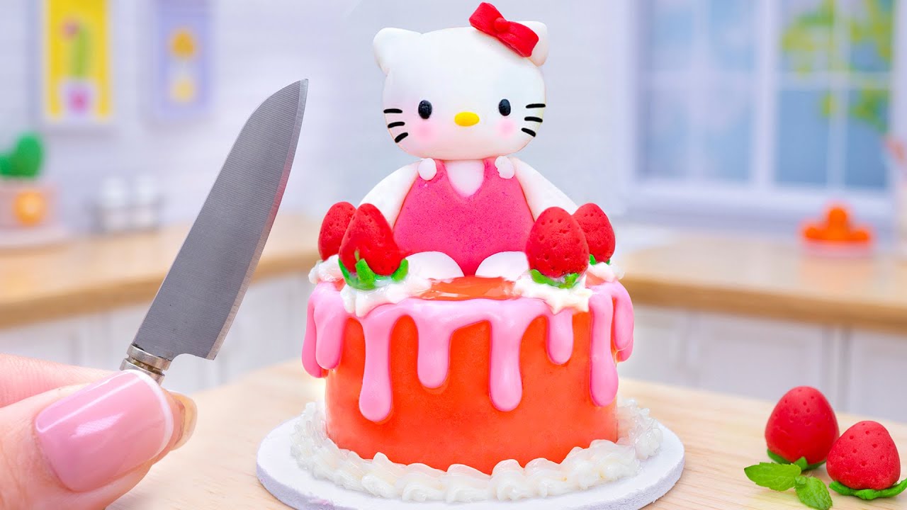 Satisfying Miniature Strawberry & Hello Kitty Cake Decorating Ideas 🍓 🍰 ...