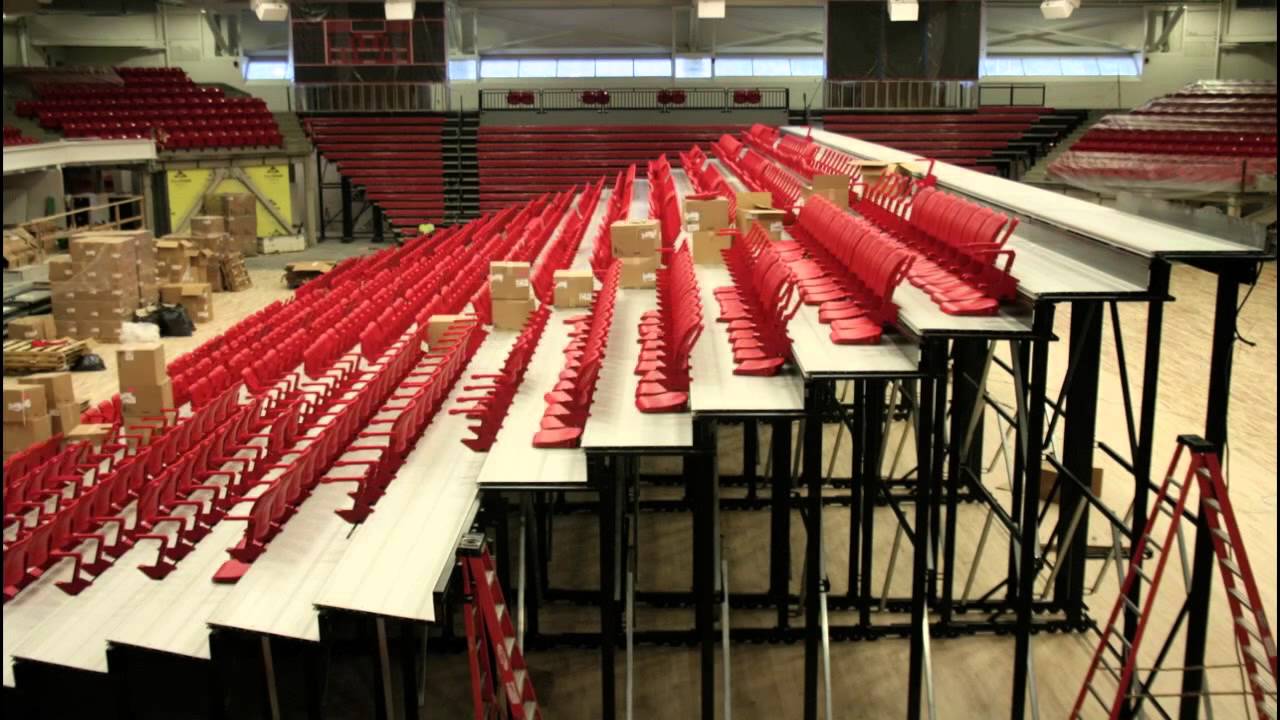Stony Brook Arena Floor Construction Timelapse Video - YouTube
