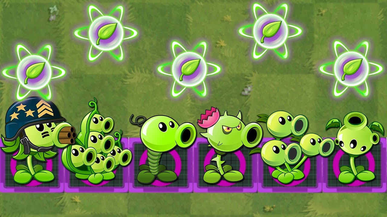 PvZ 2 Final Boss - All GREEN PEA Plants Power-Up vs PvZ 2 Final Bosses ...