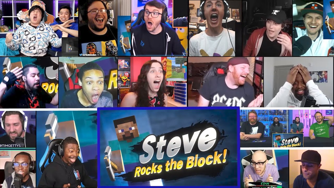 Super Smash Bros Ultimate Minecraft Steve Trailer REACTIONS MASHUP ...