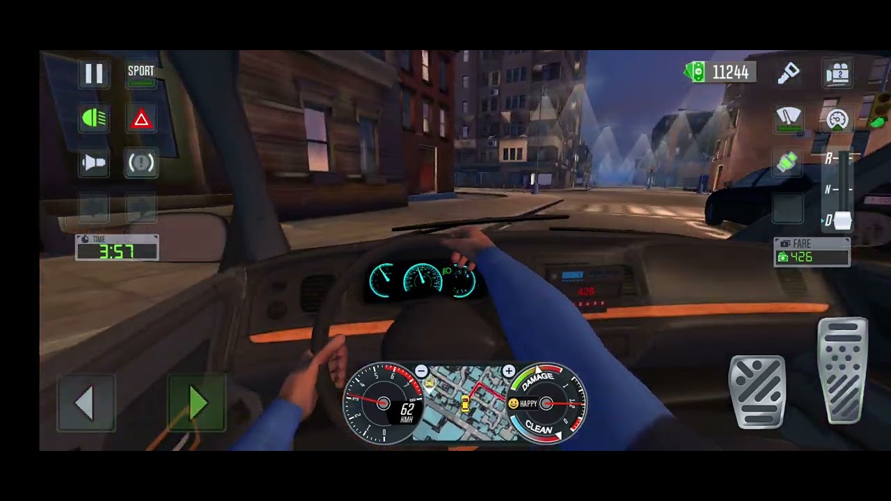 taxi driver simulator level 15 in new york - YouTube