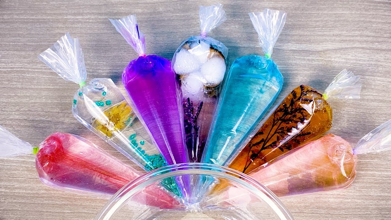 Making Clear Slime With Piping Bags | Satisfying Clear Copper Slime ...