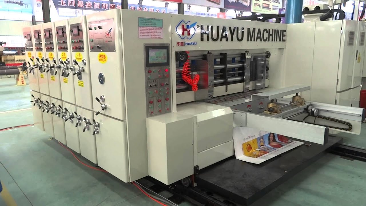 HUAYU 0920 auto Flexo four color printing rotary die cutting machine ...