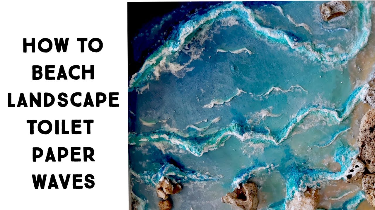 How to make beach landscape scene with acrylic and resin Resin waves ...