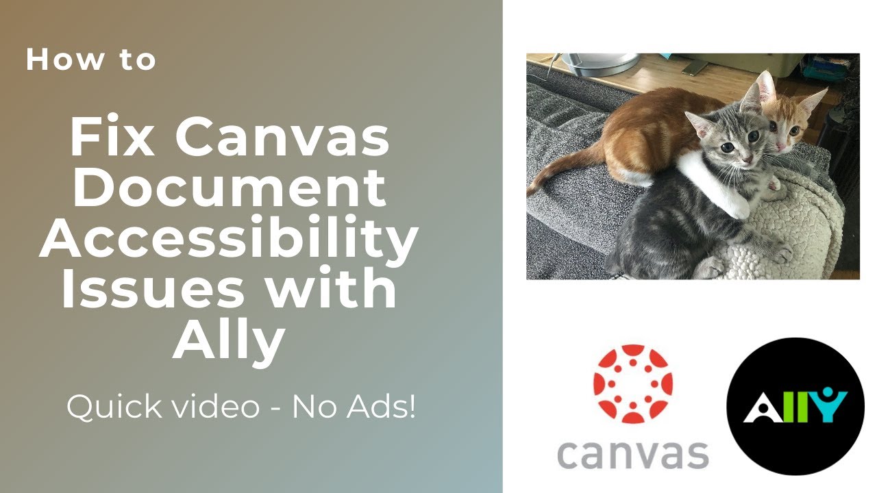 Intro to Fixing Canvas Document Accessibility Issues Using Ally - YouTube