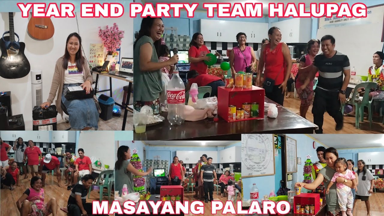 MASAYANG PALARO SA CHRISTMAS PARTY🎄💃/TEAM HALUPAG YEAR END PARTY🎊 - YouTube