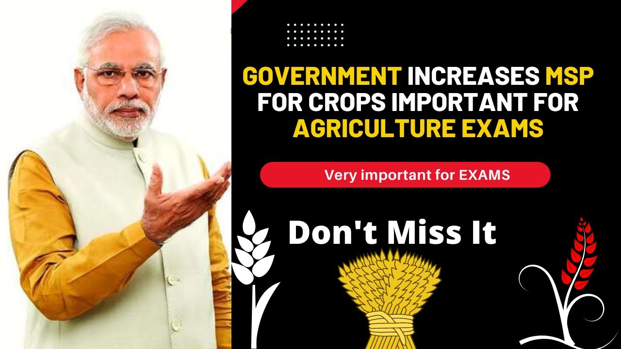 Government Increases MSP for Crops Important For Agriculture Exams ...