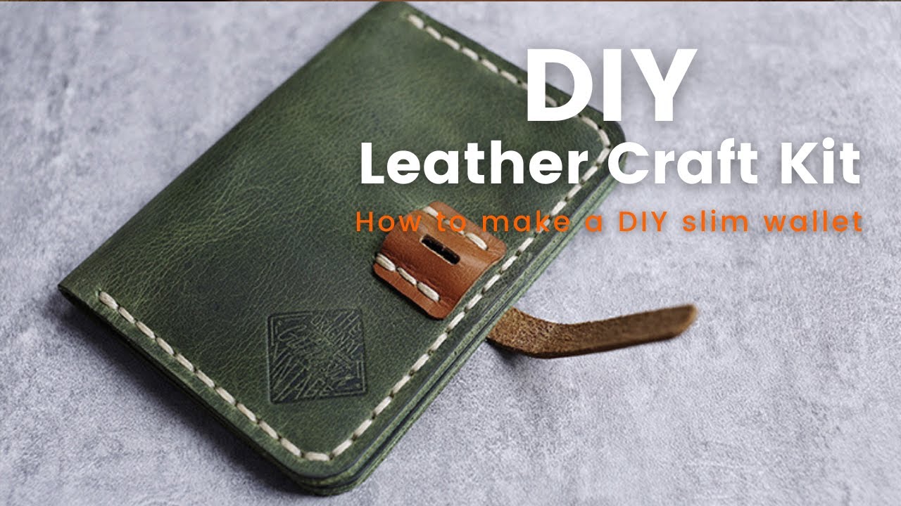 PB046 Leather Card Holder Tutorial Video | DIY Leather Wallet Kit for ...