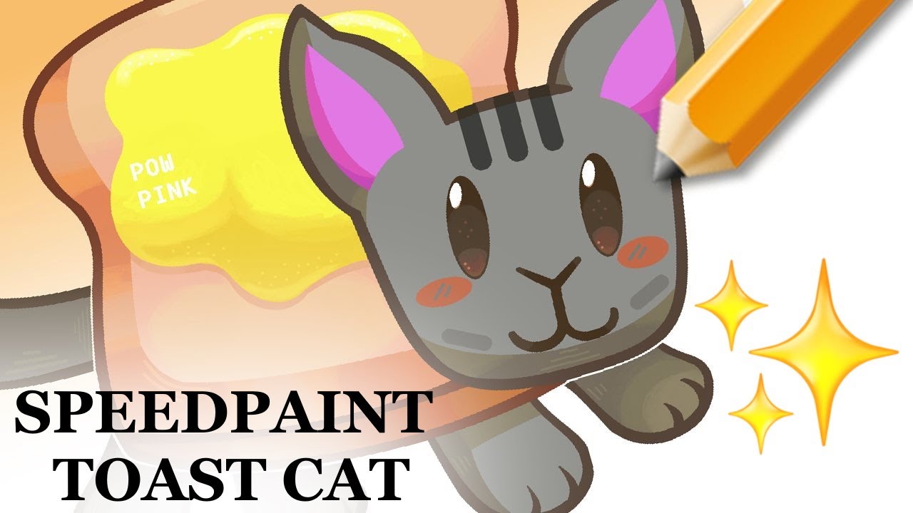 SPEEDPAINT- Toast Cat (nyan cat's friend) MS PAINT and PAINT.NET - YouTube