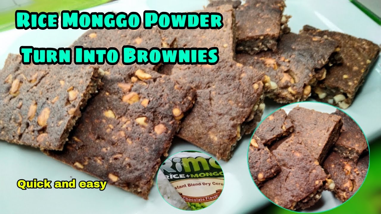 SIMPLE BROWNIES USING RIMO RICE MONGGO POWDER | GAWIN MO ITO MAPAPA WOW ...