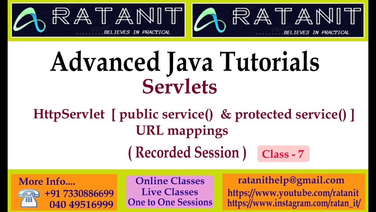 Advanced Java Tutorials || Http Servlet & URL Mappings || by Mr.Ratan || class -07 - YouTube