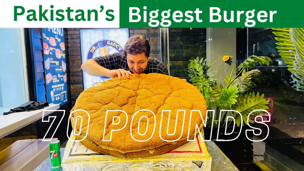 Biggest Burger of Pakistan || 70 Pounds ka Burger | #Gujranwala - YouTube
