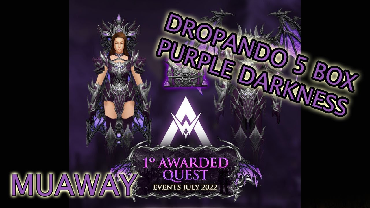 DROPANDO 5 BOX PURPLE DARKNESS OBJETIVO DA ASA VISUAL! #muaway - YouTube