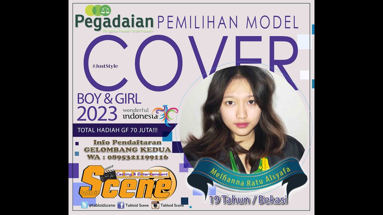 MELFIANNA RATU ALSYAFA - 19 TAHUN PESERTA MODEL COVER GIRL TABLOID ...