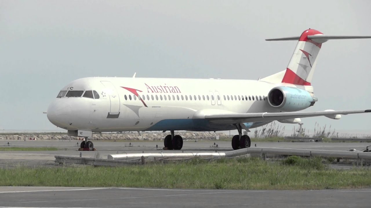 Fokker 100 Full power engine test - YouTube