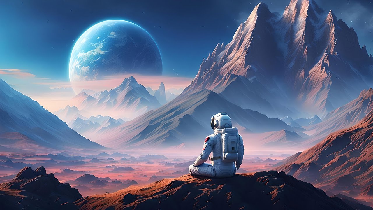 🎧 Space Ambient Sci Fi Music ★ Deep Relaxation [Ai animated] 🎵 E-Kraft ...