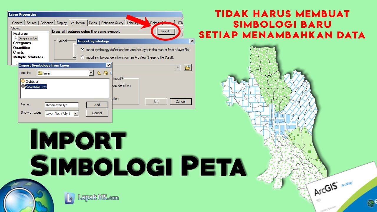 Cara Import Simbol Peta Pada ArcGIS - YouTube