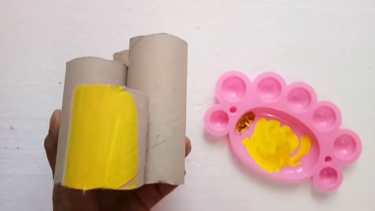 DIY Easy Paper Pen Holder Making With Tissue Roll Idea By Aloha Crafts ...