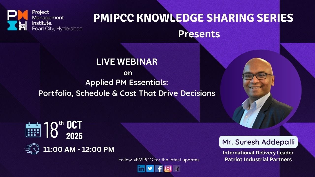 KSS Topic: Applied PM Essentials: Portfolio, Schedule & Cost That Drive ...