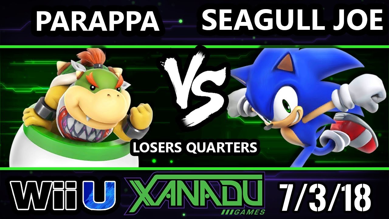 S@X 257 Smash 4 - Parappa (Bowser Jr.) Vs. Seagull Joe (Sonic) - Wii U ...