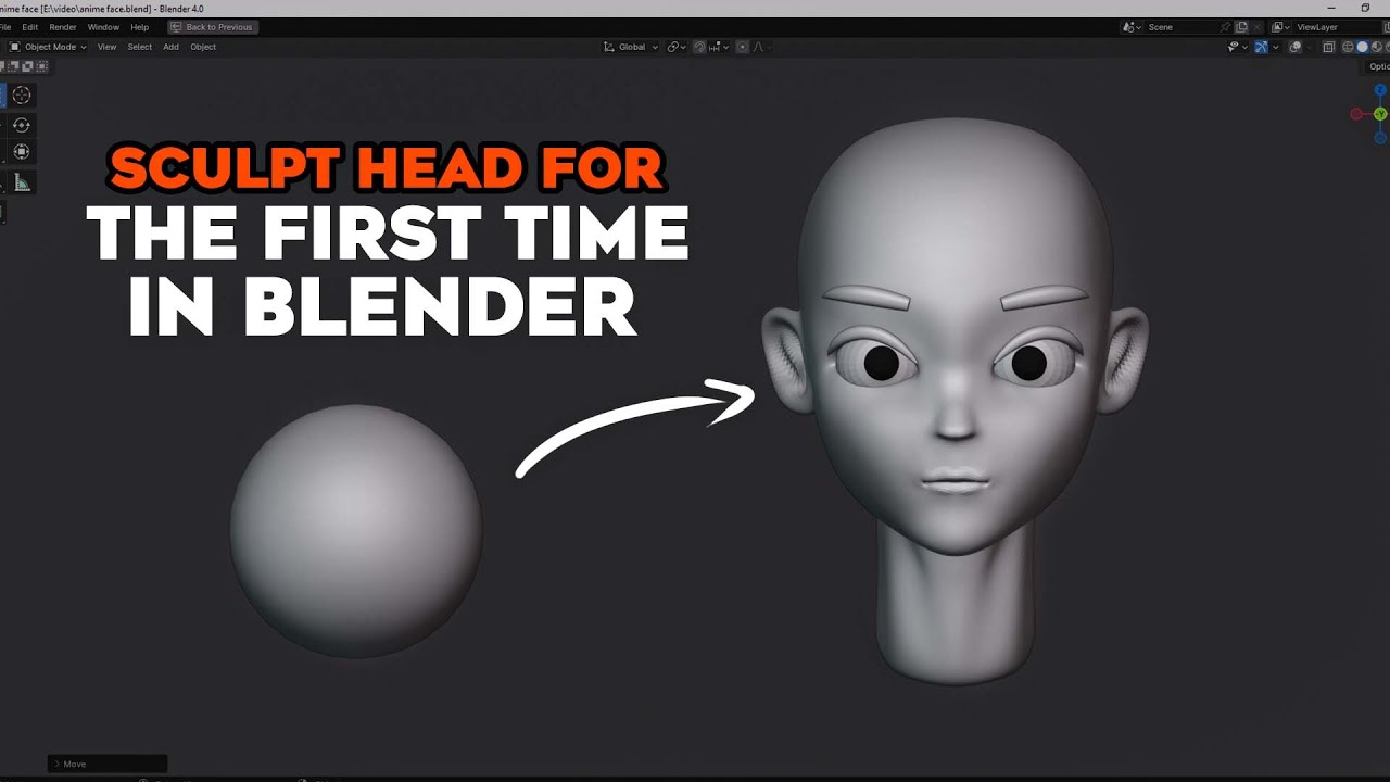 How To Sculpt Head For The First Time in Blender Stylized - YouTube