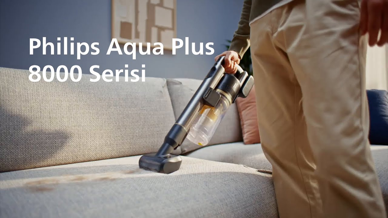 Philips Aqua Plus 8000 Serisi Kablosuz Dik Süpürge - YouTube