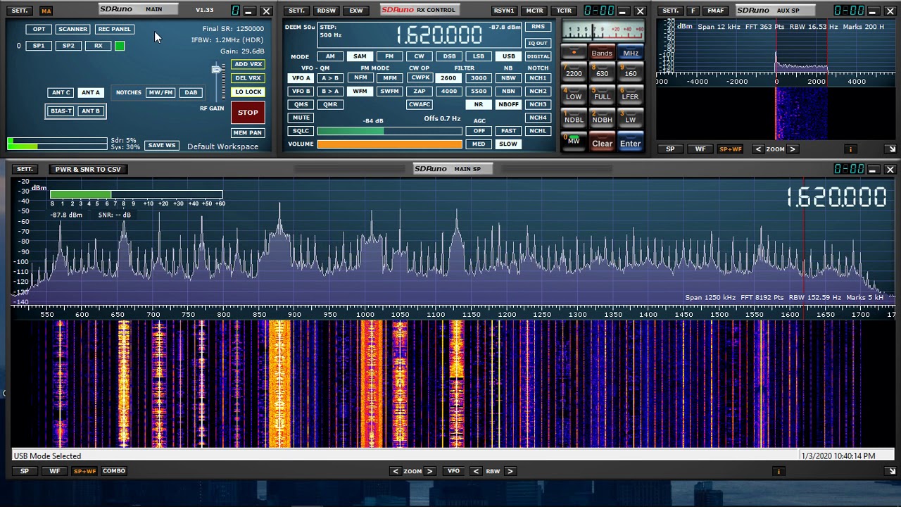 MFJ-1886 Receive Loop Antenna - MW DX of Radio Rebelde @ 1620 kHz from ...