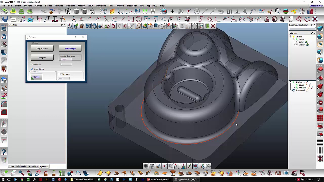 hyperCAD-S 2017.2 - Chain Selection Function - YouTube