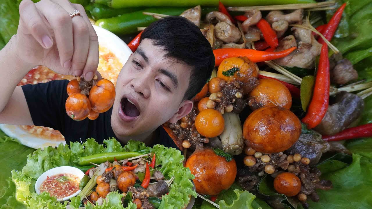 Primitive ASMR Eating Chicken Egg Recipe Delicious -ASMR Mukbang Eating ...