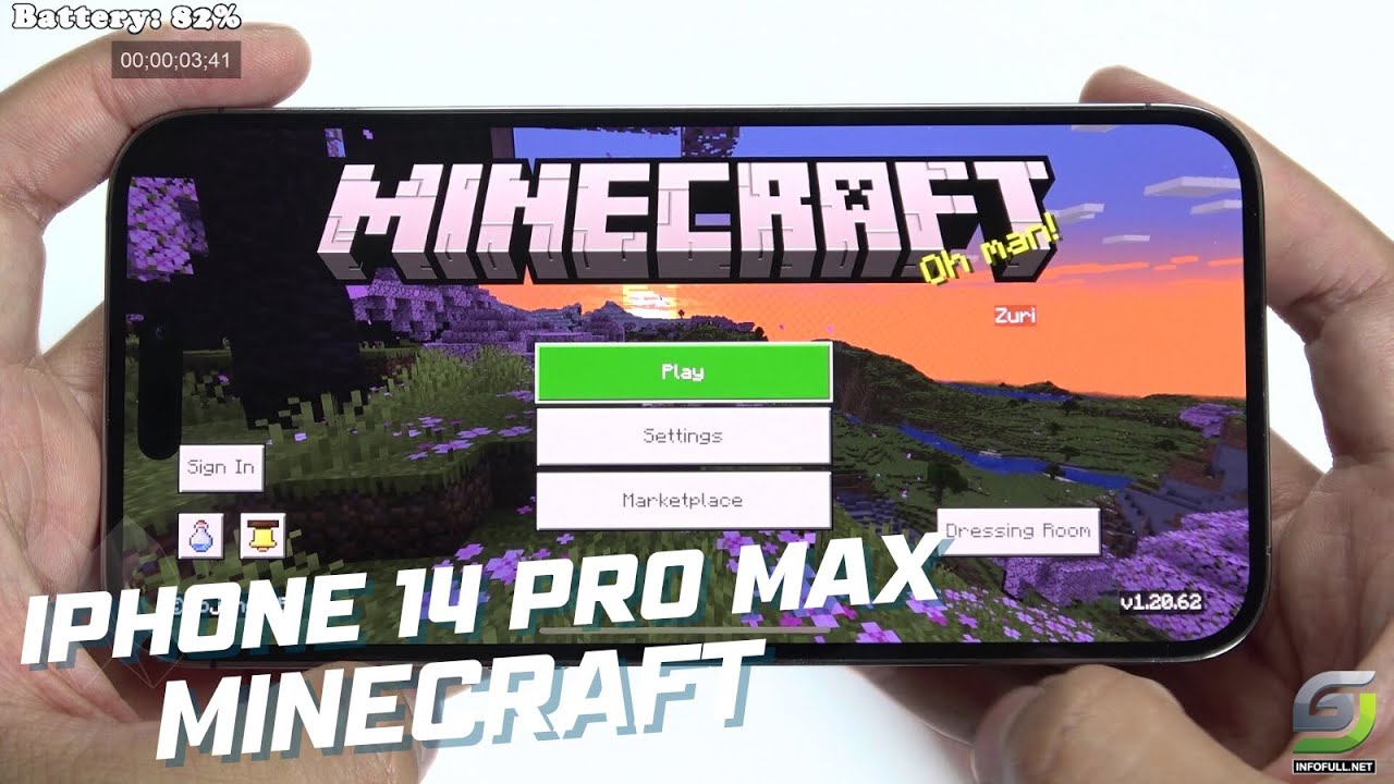 iPhone 14 Pro Max test game Minecraft | Apple A16 Bionic - YouTube