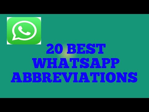 WhatsApp abbreviations | WhatsApp chat abbreviations,