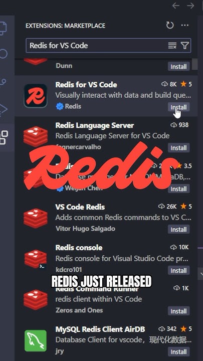 Redis for VS Code?! 🤯 #coding #programming #redis - YouTube