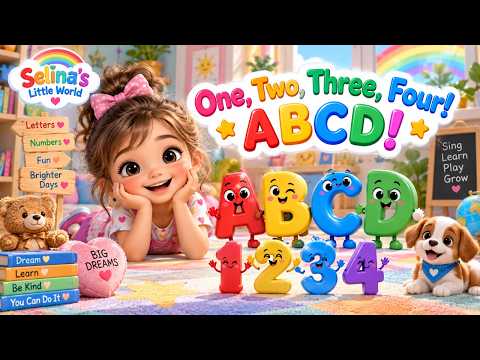 One, Two, Three, Four! – Selina’s ABC Song 🎶🌈 | Learn Numbers & ABCD for Kids