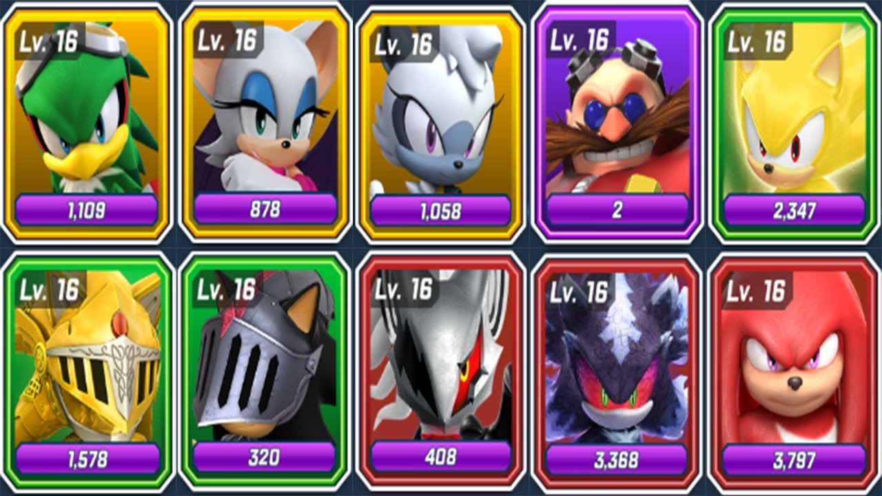 Sonic Forces Speed Battle - My All 10 Max Level Characters - Dr Eggman ...