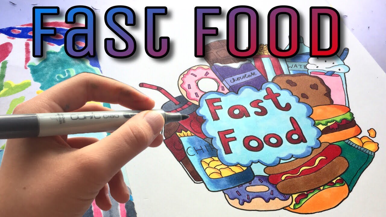 Fast Food Doodle🍕🍔🍩|Vexx inspired - YouTube