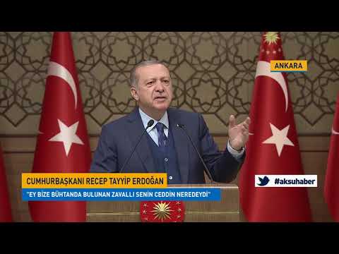 Cumhurbaşkanı Erdoğan: Ey Bize Bühtanda Bulunan Zavallı Senin Ceddin Neredeydi