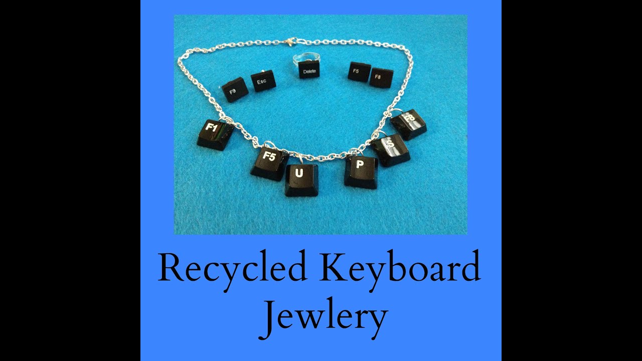 (DIY) Recycled Keyboard Jewelry! - YouTube