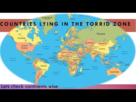 Countries lying in the torrid zone (Continents wise ) - YouTube