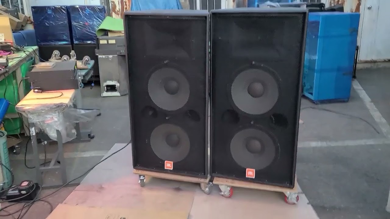 JBL SR4733X 15" 더블 중고스피커 완성 - YouTube