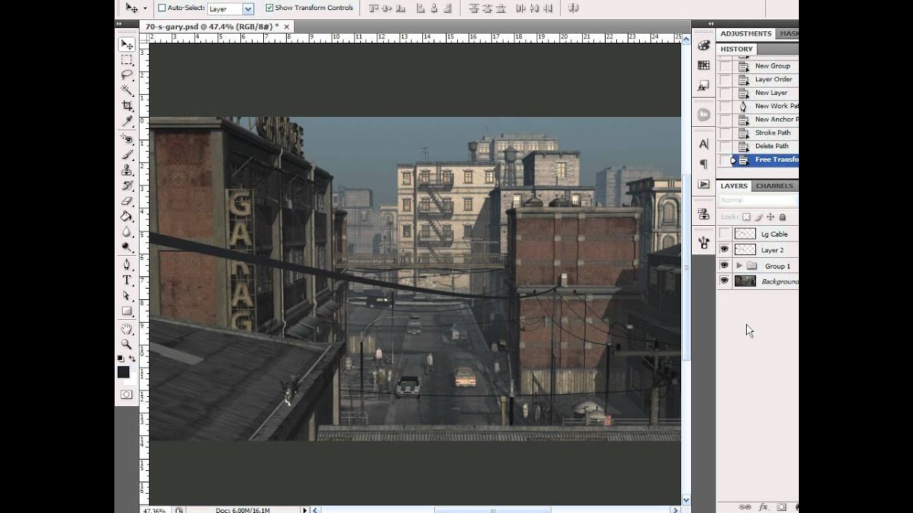 Photoshopping a city scene. [ps1] - YouTube