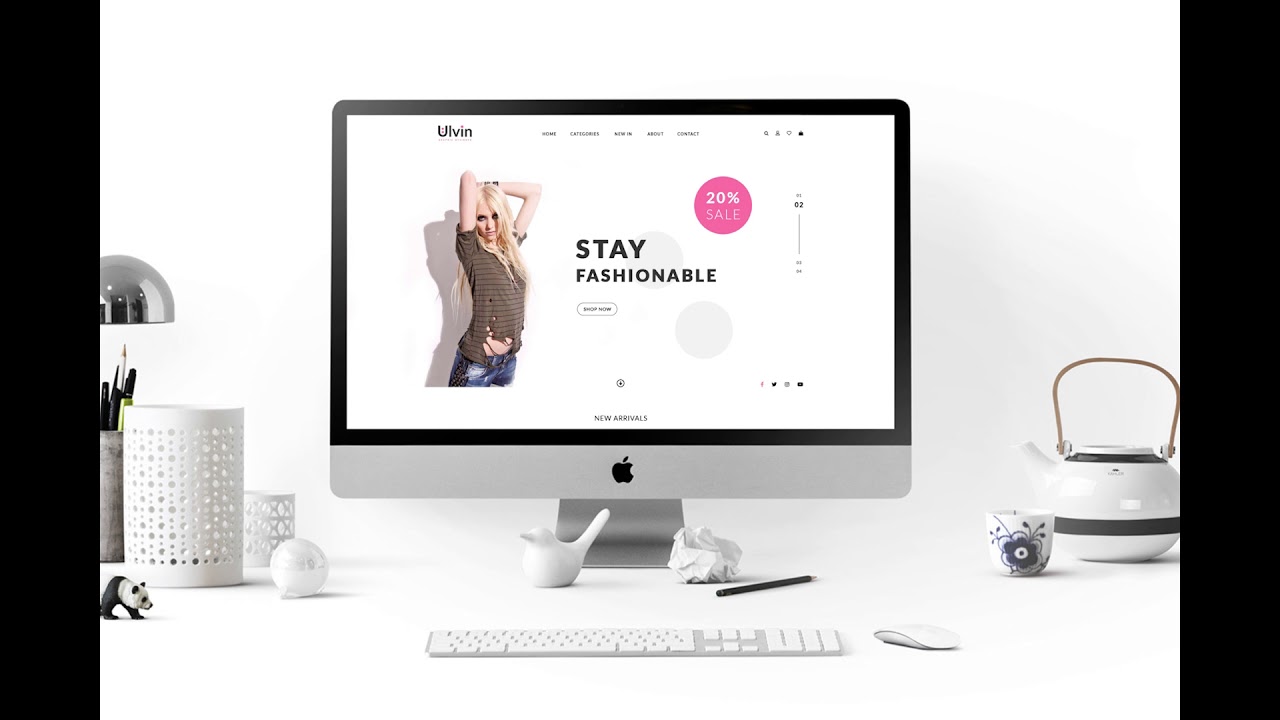 E commerce website homepage animated version - YouTube