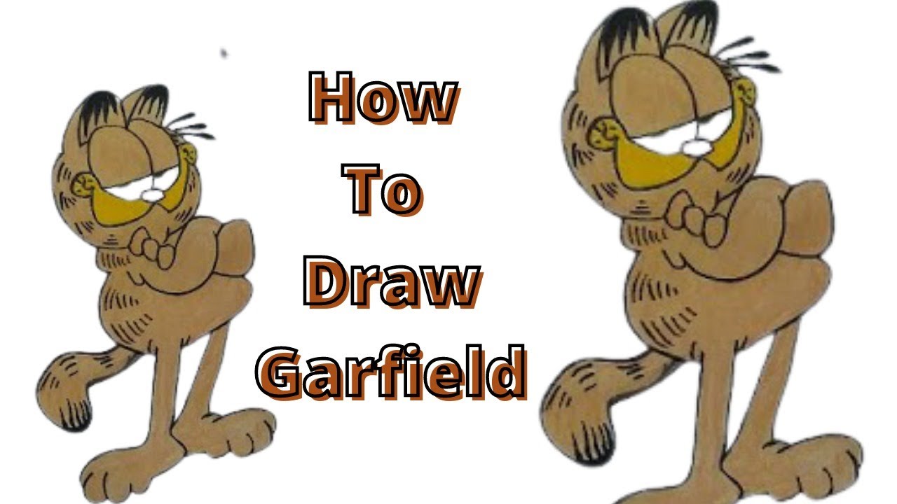 How To Draw Garfield | Garfield Drawing | Garfield Drawing Easy Step By ...