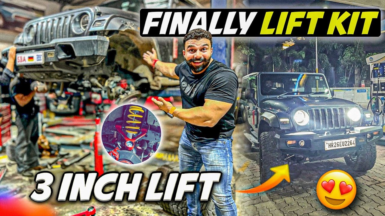 Finally Thar Lift Kit Install Karvadi 😍 || 3 Inch Lifted Monster ...
