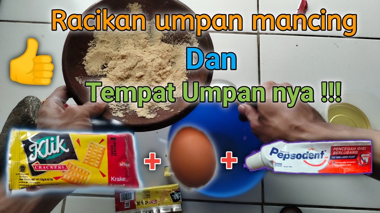 RACIKAN UMPAN ROTI KLIK‼️ UNTUK MANCING IKAN DAN MEMBUAT TEMPAT UMPAN ...