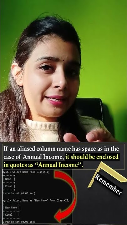 Sql Shorts 12csip Sql Aliases Lovejeet Arora Term 2 Sqlshorts Shorts Youtube 
