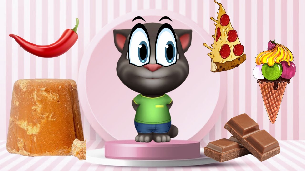 Talking Tom Reaction After Eating Food - YouTube