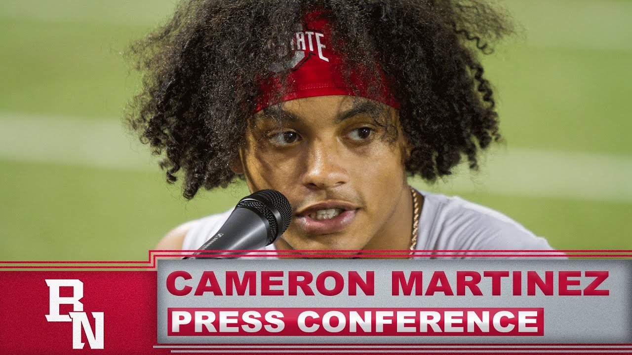 Ohio State Safety Cameron Martinez Discusses Fall Camp Progress - YouTube