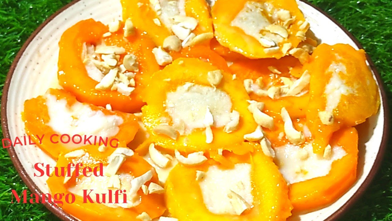 MANGO STUFFED KULFI | HOW TO MAKE STUFFED MANGO KULFI | STUFFED MANGO ...