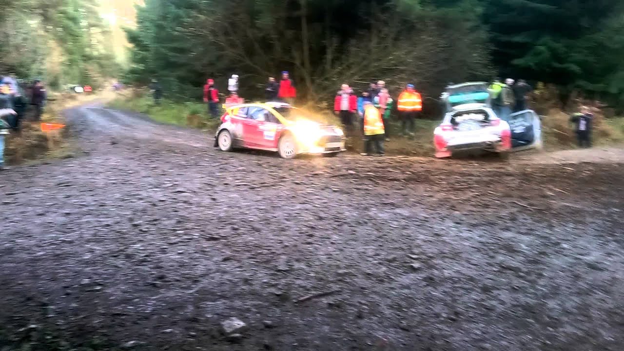 Stephane Lefebvre Citroen DS3 R5 3 Rally GB 2014 crash - YouTube