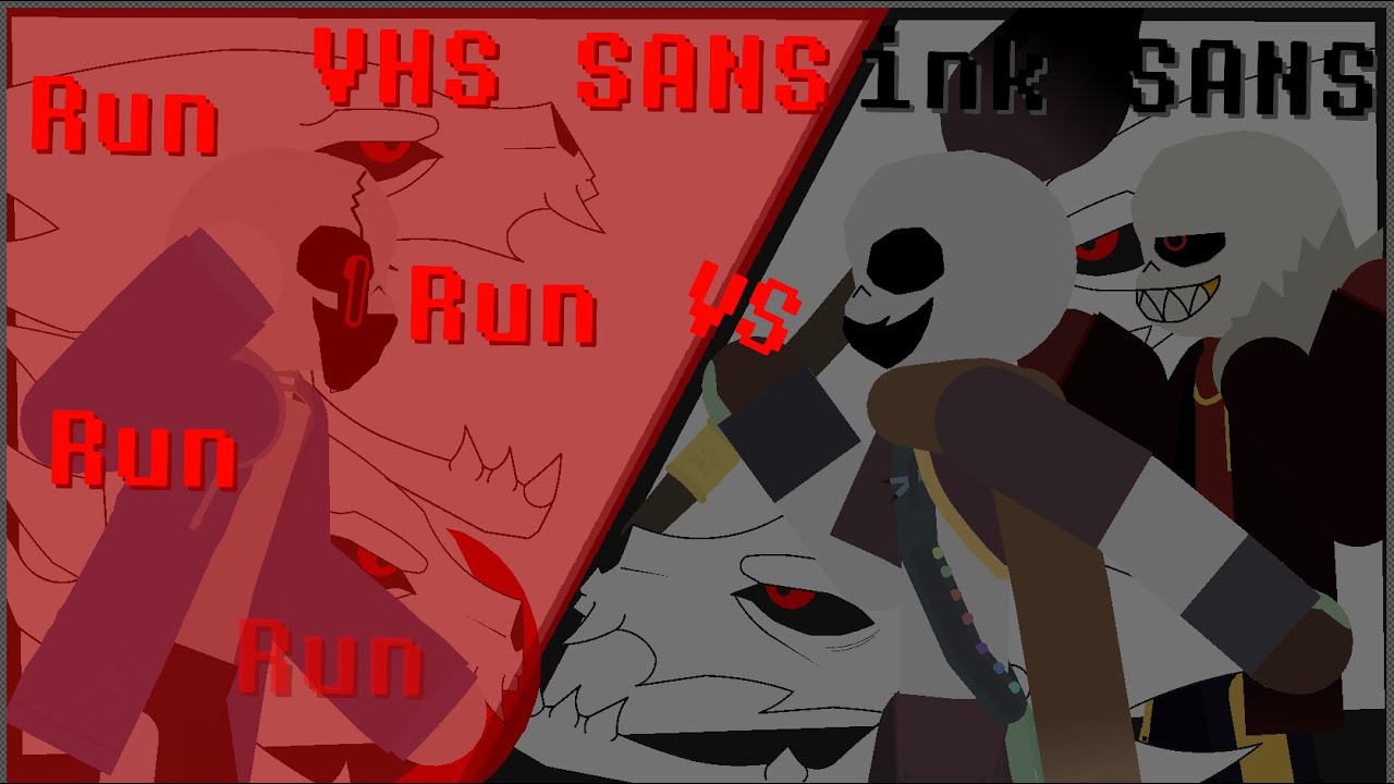 Stick Nodes Undertale fight VHS sans vs ink sans - YouTube